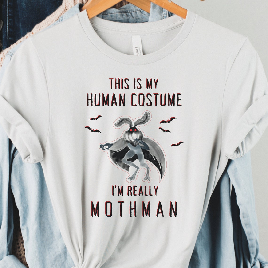 Mothman Shirt, Cryptidcore Clothes, Mothman Costume, Cryptid Clothing ...