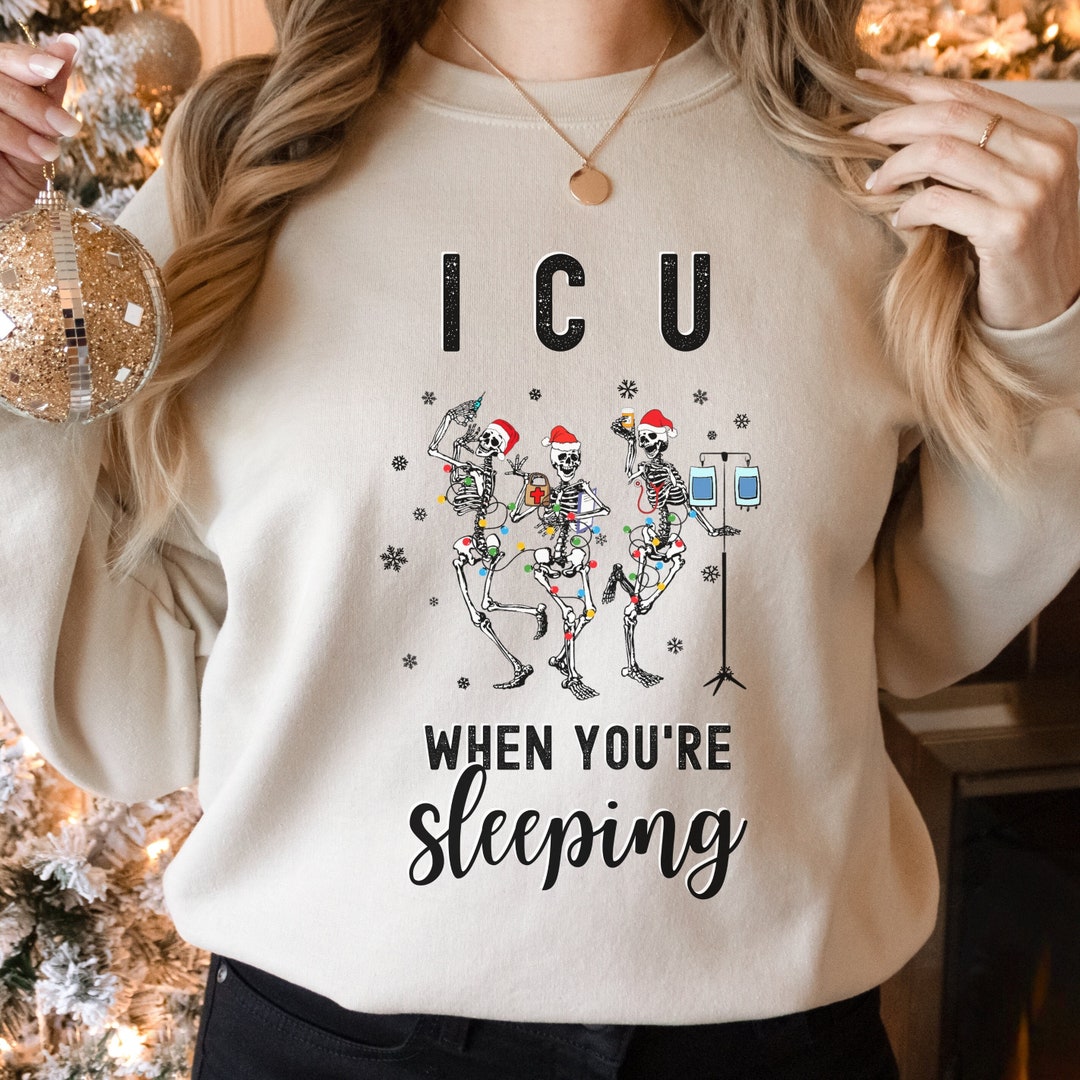 ICU Nurse Christmas Sweater, Doctor Xmas Sweatshirt, Healthcare Worker ...