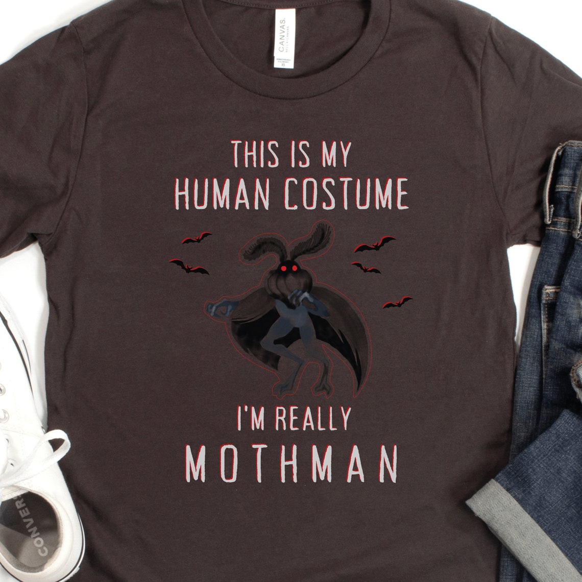 Mothman Shirt, Cryptidcore Clothes, Mothman Costume, Cryptid Clothing ...