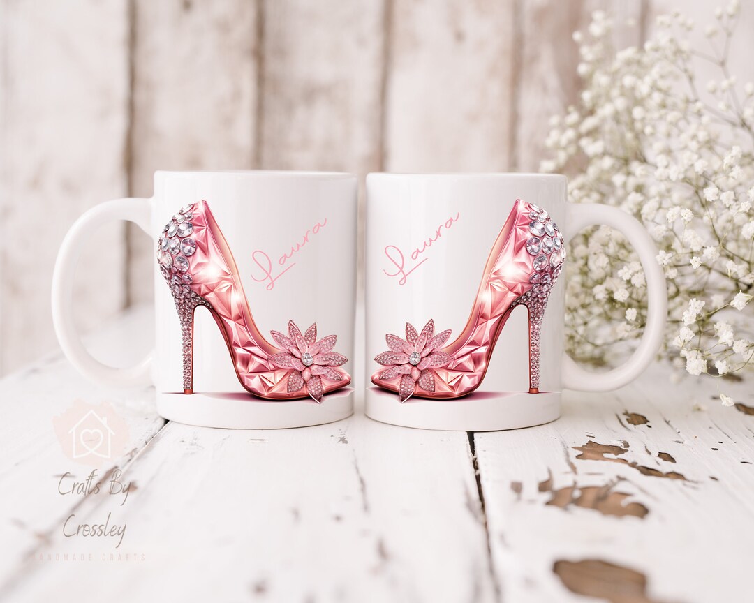 Personalised Mug, High Heeled Shoe, Mug Gift for Her, Birthday Gift ...