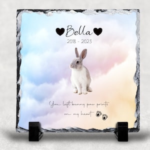 Bunny Memorial Photo Slate, Rabbit Memorial Slate, in Memory, Rabbit ...