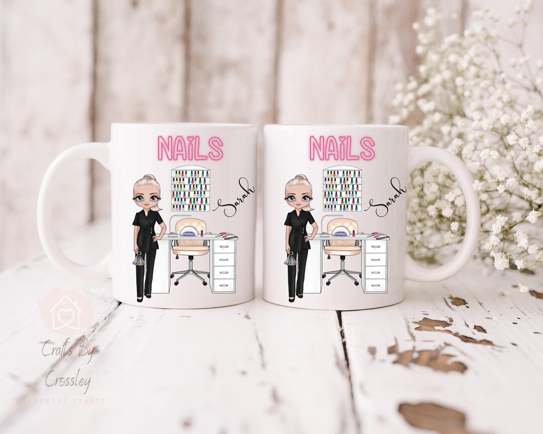 Personalised Nail Tech Mug, Gift for Nail Tech, Friend Gift, Nail Mug ...