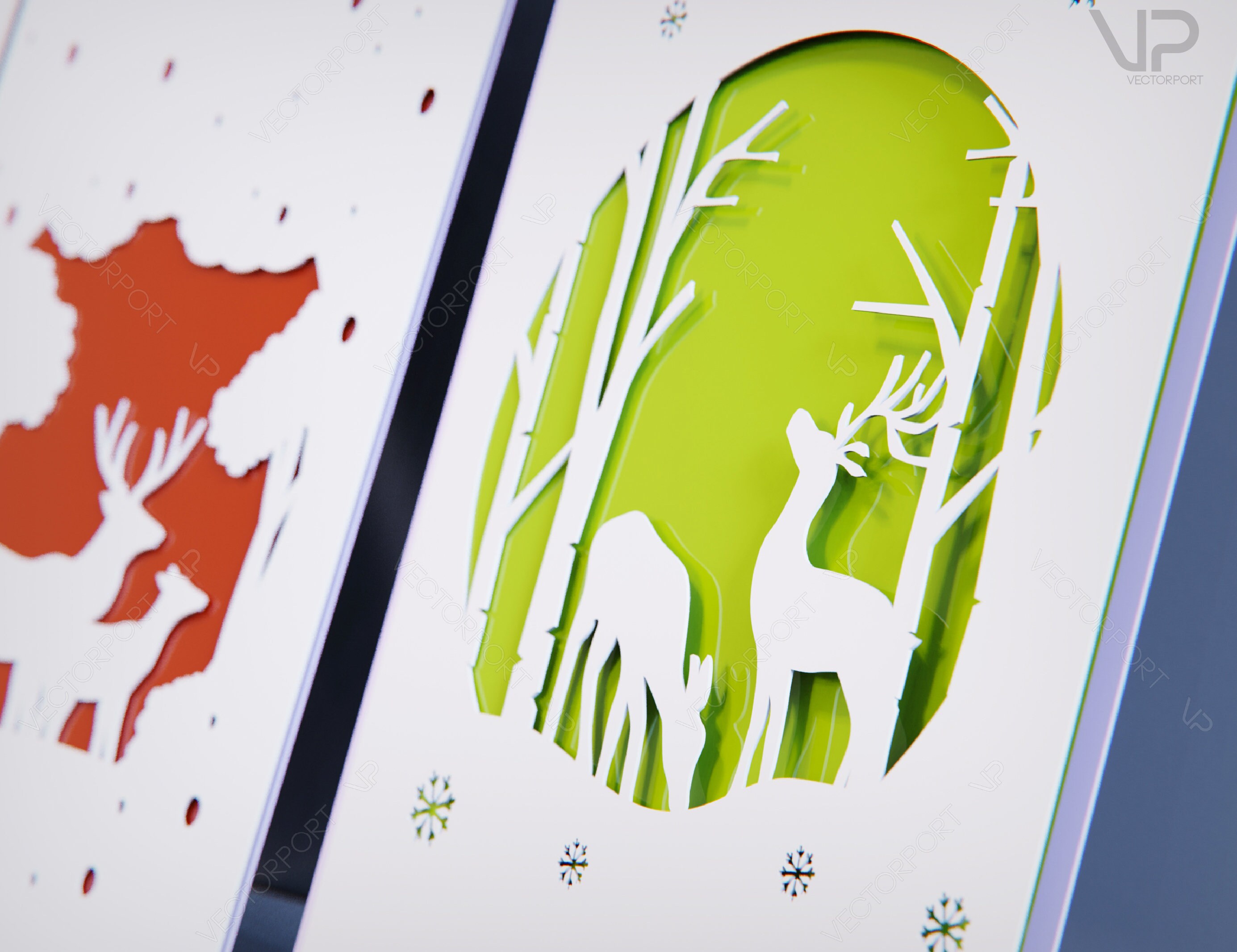 Christmas Tree Cards Laser Cut Paper Invitation Greeting - Etsy