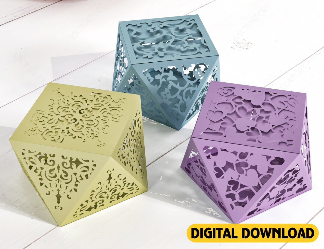 Papercut Craft Paper Boxes Packing for Gift Wedding Favors Box Lace ...