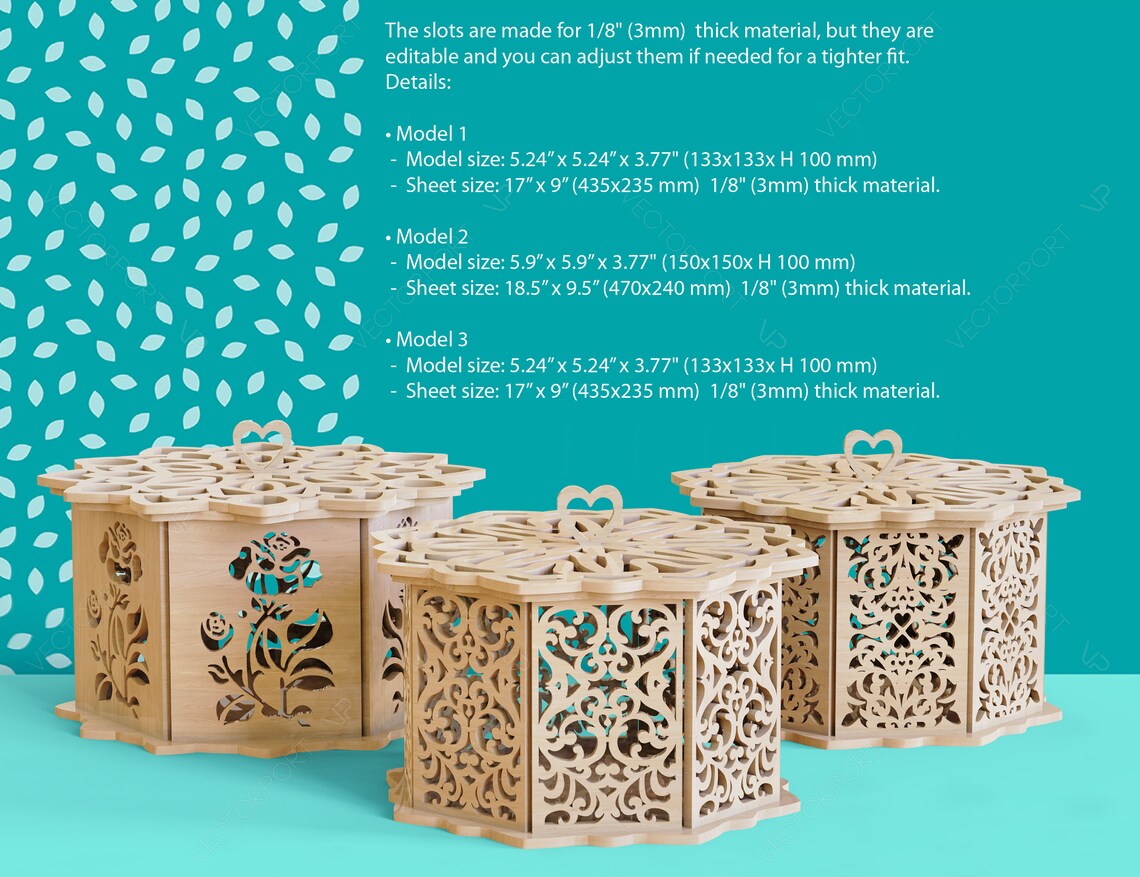 Laser Cut Decorative Wooden Gift Box Laser Cut Jeweler Case - Etsy