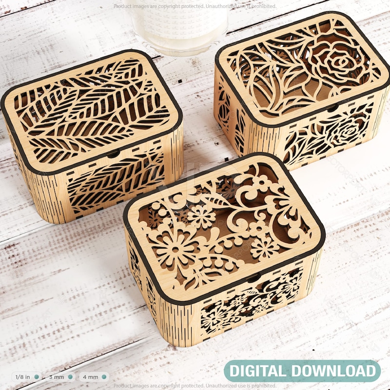 Wooden Leaf Boxes - Etsy
