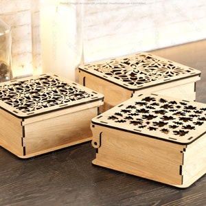 Opener Laser Cut Gift Box With Decorative Pattern Jeweler Case Wedding ...