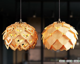Laser Cut Pine Cone Lamp - Etsy