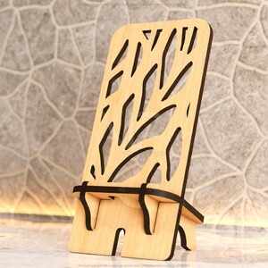 Laser Cut Wooden Mobile Phone Stand Cell Phone Holder Digital Download ...
