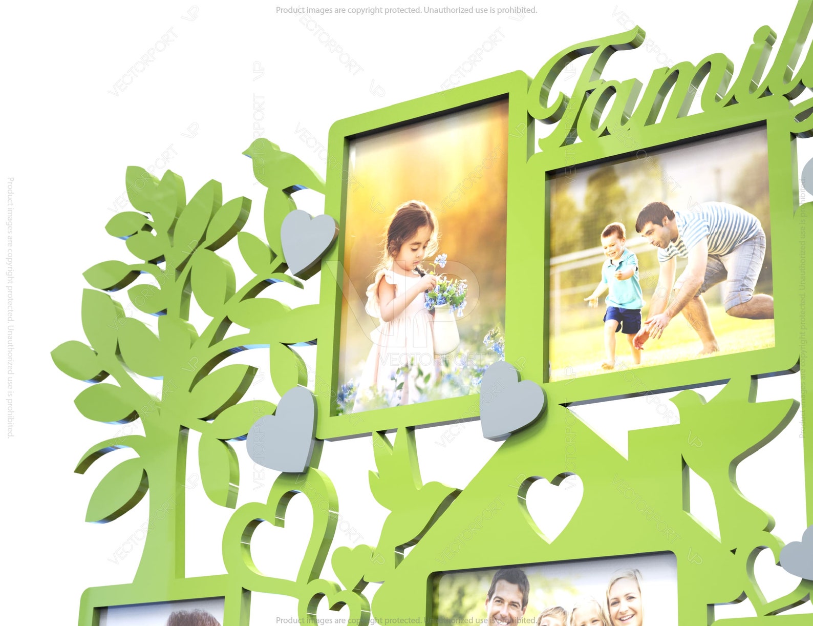 Laser Cut Family Tree and Home Photo Frame With Birds Diy Digital ...