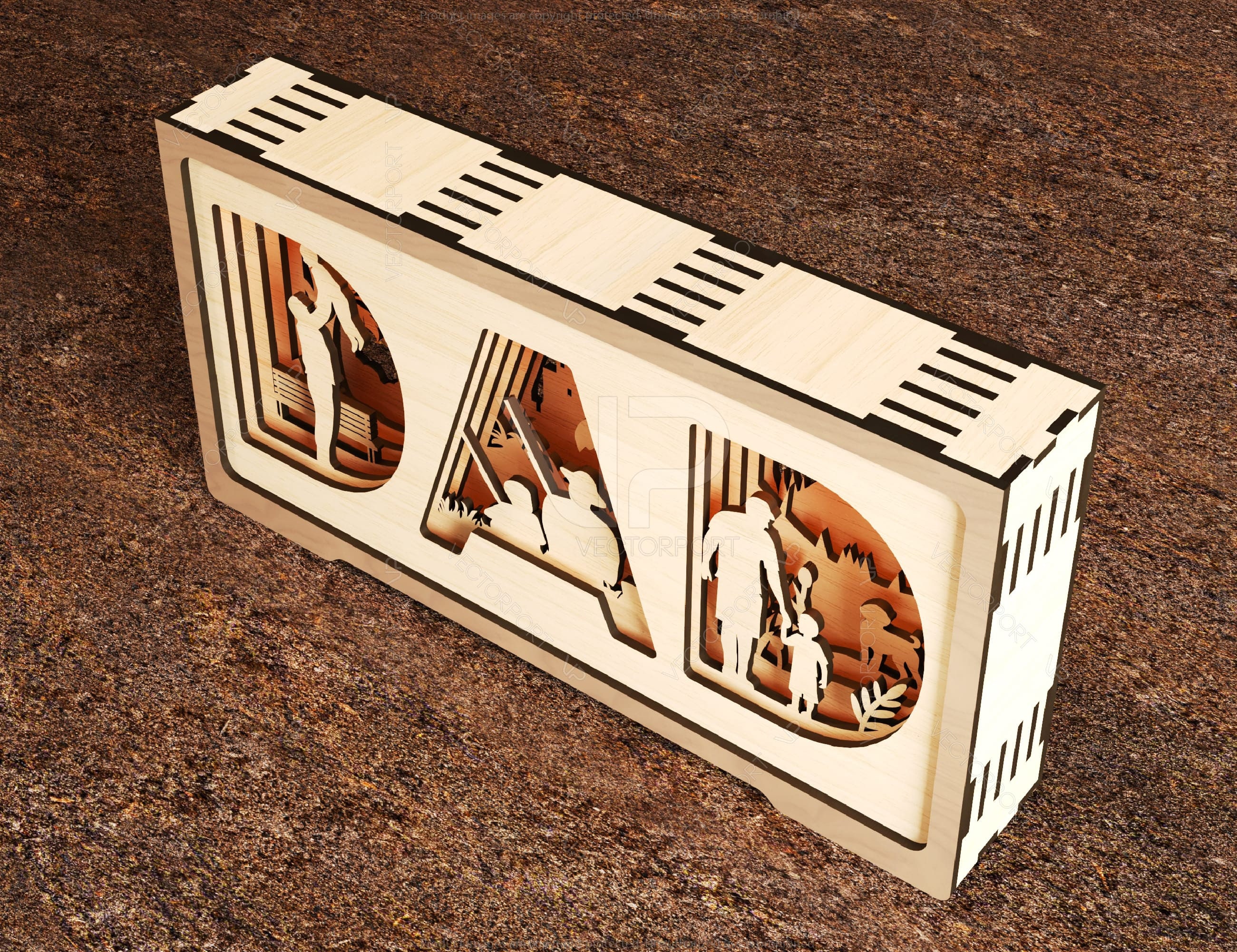 Multilayer Standing Dad and Son 3D Happy Father’s Day Gift for Dad ...