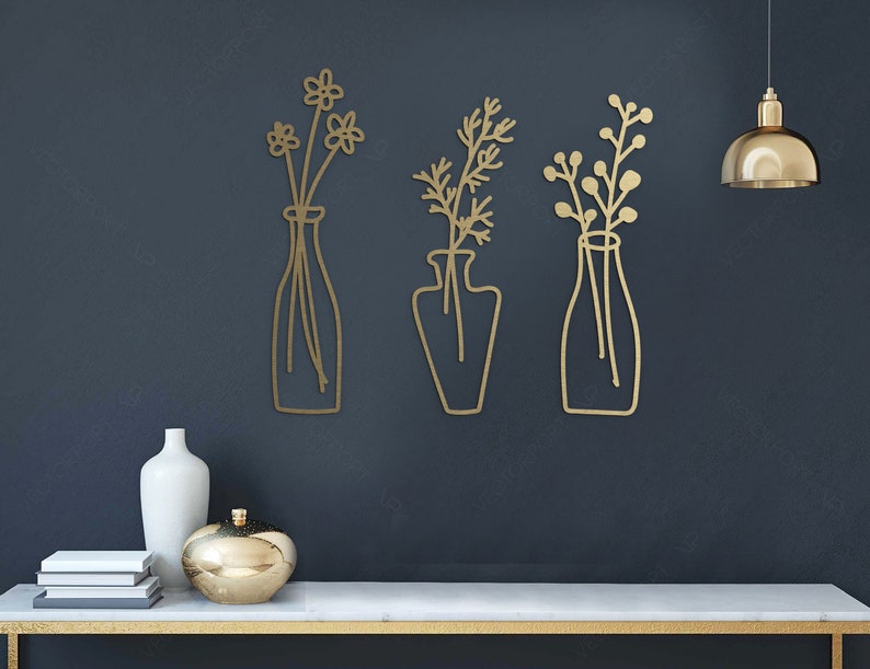 Plant Wall Decor Metal Flower Pot Laser Cut SVG DXF AI - Etsy