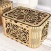 Decorative Wooden Box With Flowers & Leaves Pattern Laser Cut Jeweler ...