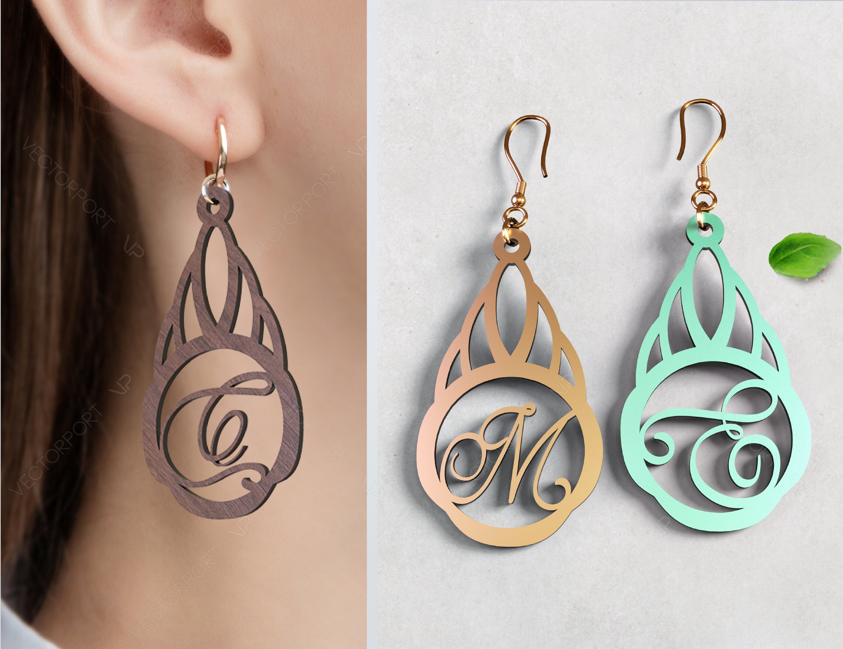 Elegant Earrings Decorative Alphabet Craft Jewelry Pendants - Etsy