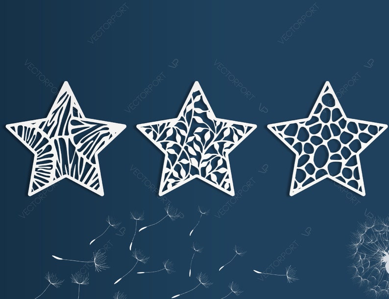 Star Shape Mandala Wall Décor Digital Download SVG DXF AI - Etsy