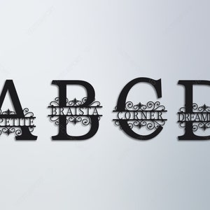 Split Regal Monogram Alphabet Letters Laser Cut Files Digital Download ...