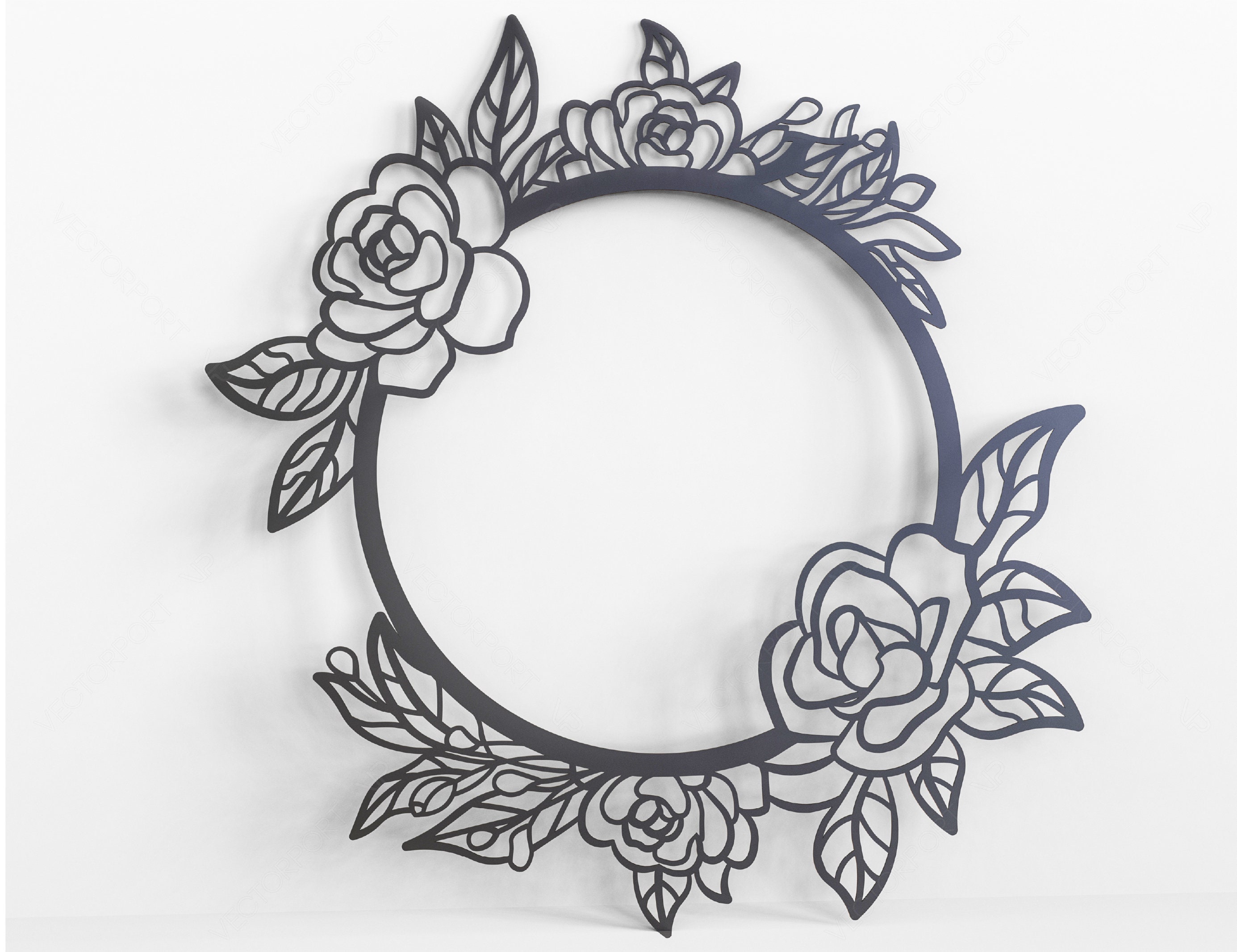 Personalized Flower Frame Monogram Decorative Name Sign Metal - Etsy