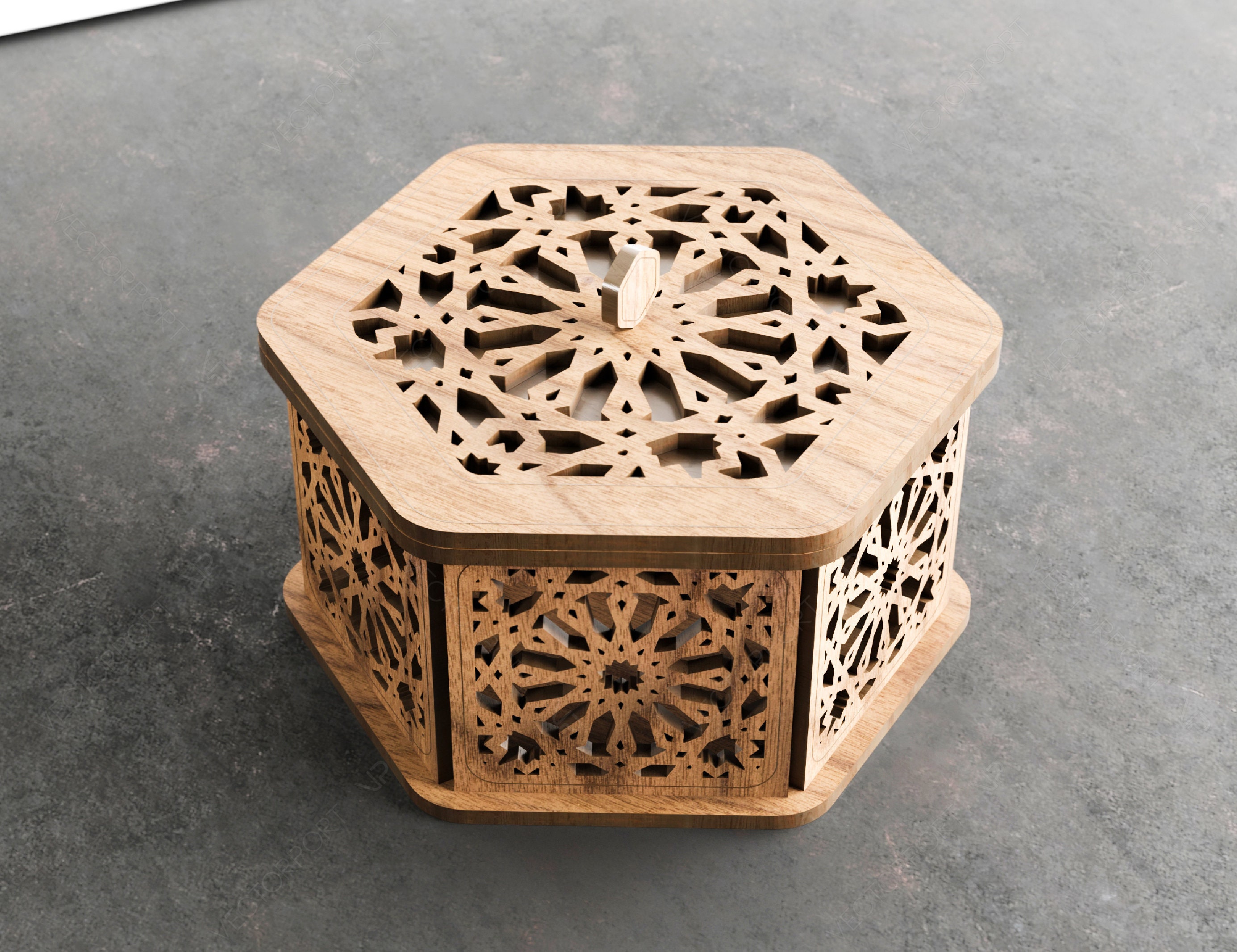 Hexagon Laser Cut Decorative Wooden Gift Box Wedding Favour - Etsy
