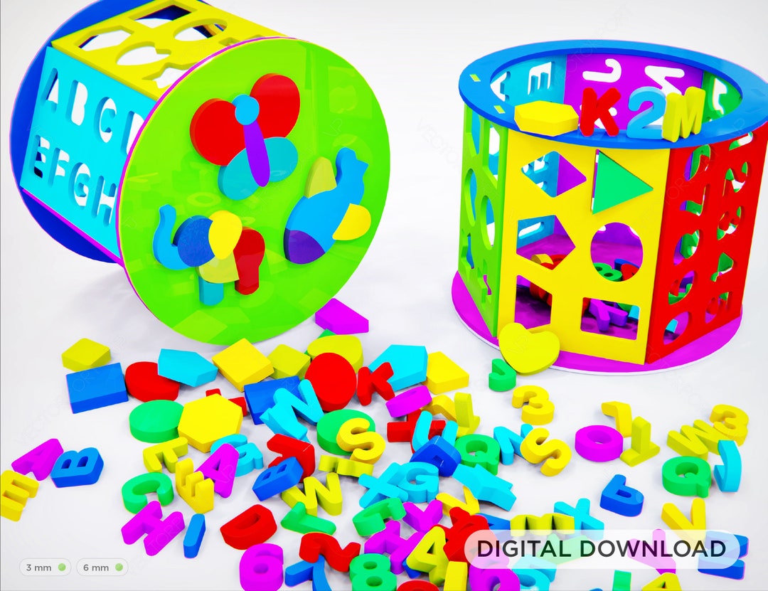 Activity Cube Svg Dxf Multipurpose Baby Educational Toys Digital ...