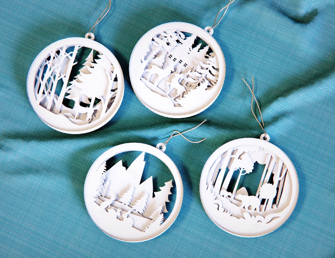 Christmas Balls Tree Decorations Craft Hanging Bauble Paper - Etsy
