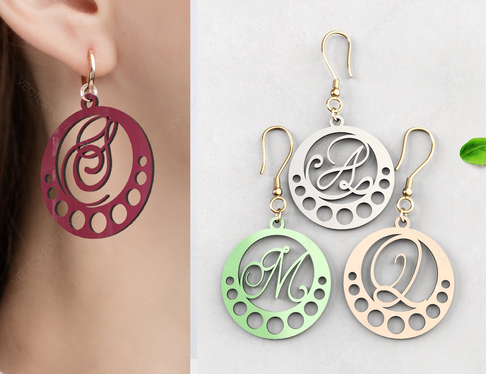 Elegant Earrings Decorative Alphabet Craft Jewelry Pendants - Etsy