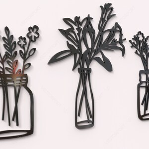 Plant Wall Decor Metal Flower Pot Laser Cut Digital Download SVG, DXF ...