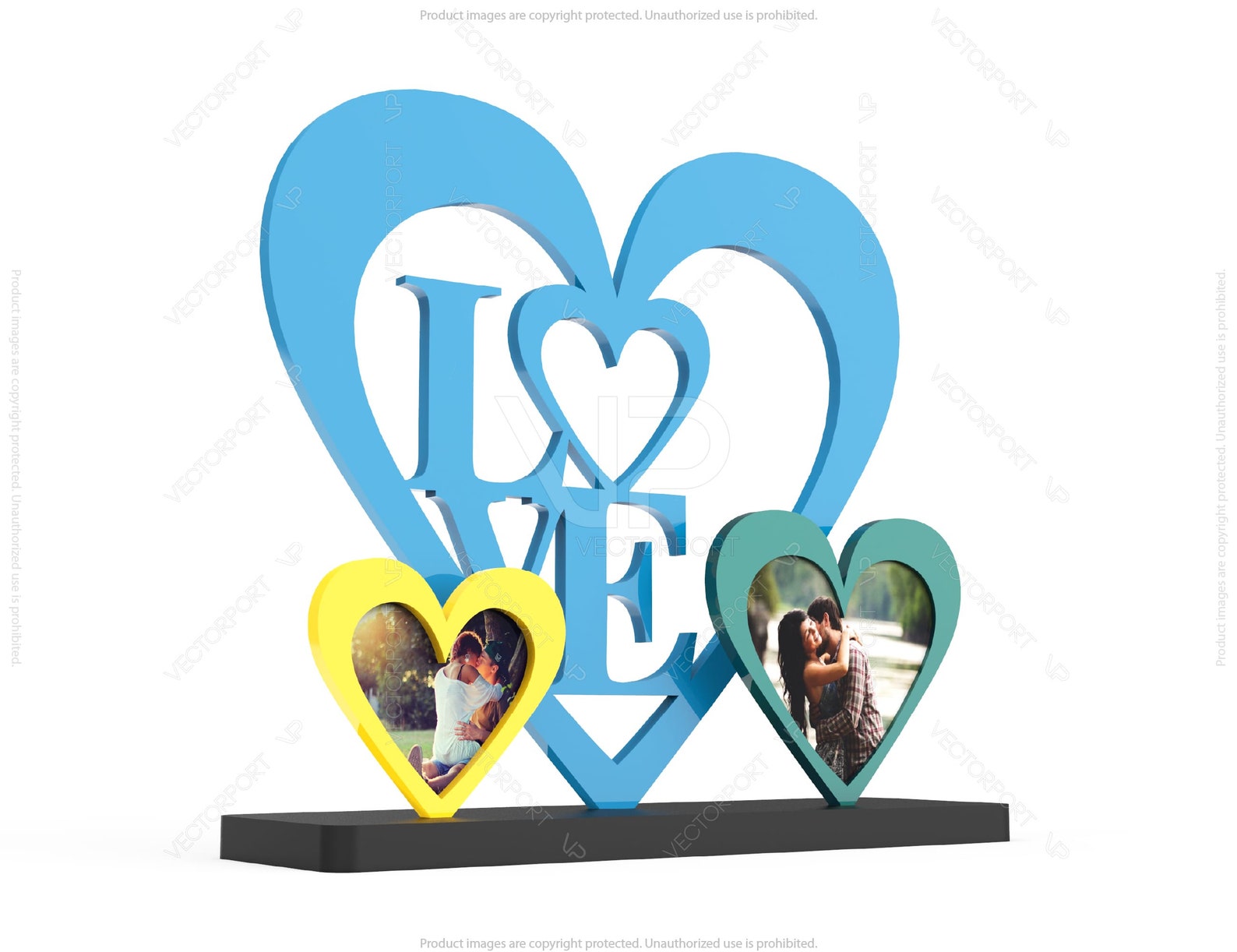 Heart Love Photo Frame Standing Décor for Home Diy Digital Download ...