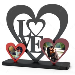 Heart Love Photo Frame Standing Décor for Home Diy Digital - Etsy