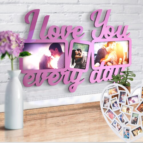 Heart Love Photo Frame Standing Décor for Home Diy Digital - Etsy