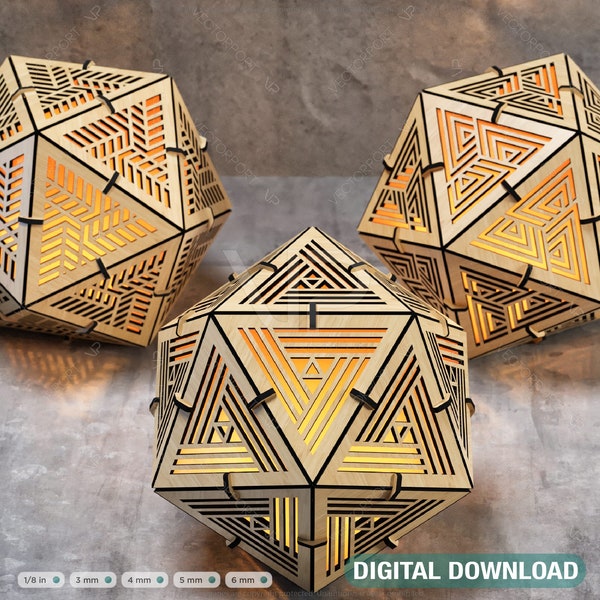 Icosahedron Lamp - Etsy