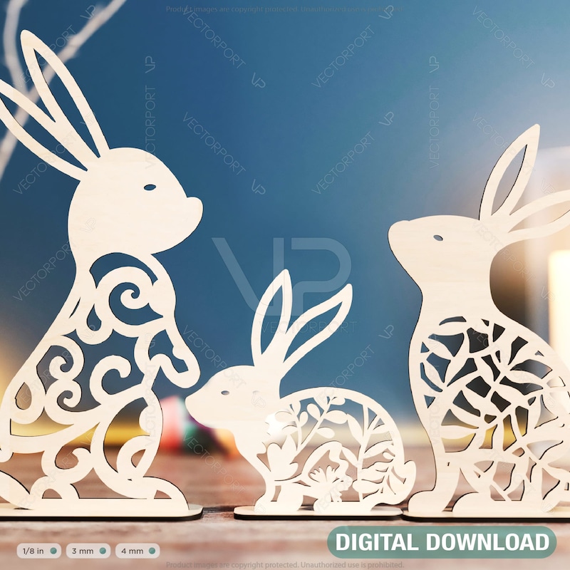 Laser Cut Rabbit - Etsy