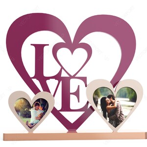 Heart Love Photo Frame Standing Décor for Home Diy Digital - Etsy