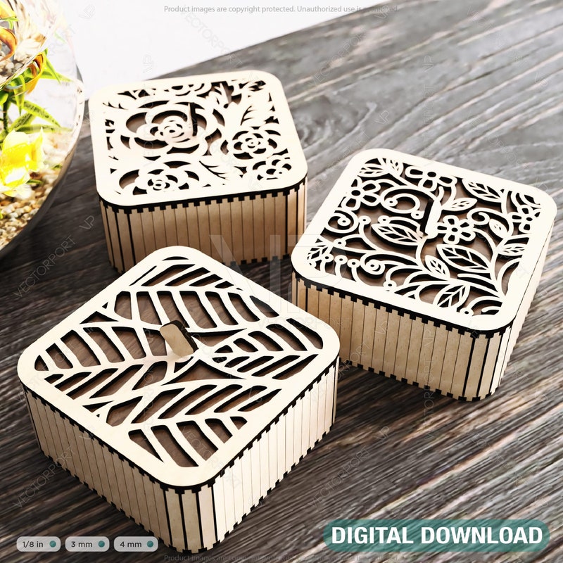 Blank Wooden Box Square - Etsy UK