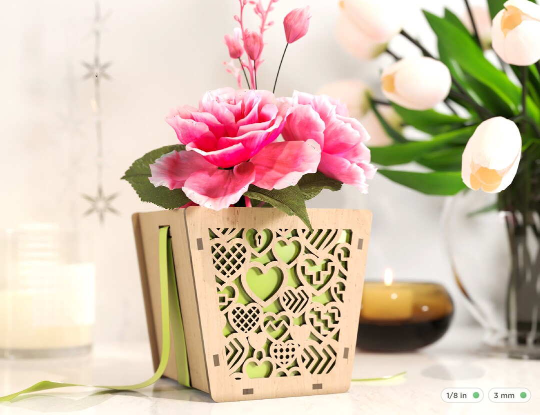 Heart Box Laser Cut Gift Box Envelope Home Décor Decorative - Etsy