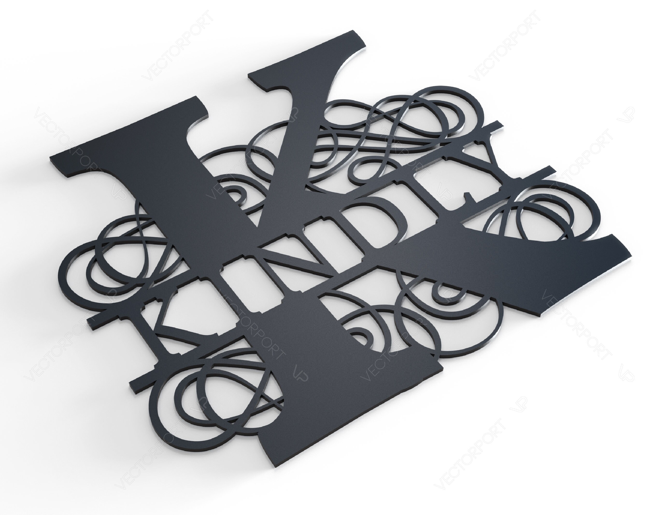 Split Regal Monogram Alphabet Letters Laser Cut Files Digital - Etsy