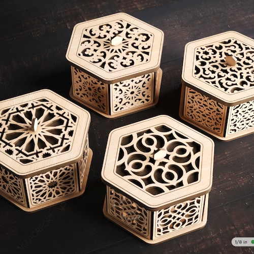 Laser Cut Wooden Box With Lid Decorative Wooden Gift Box - Etsy