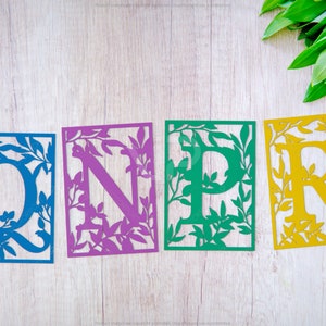 Spring in Bloom Floral Frame Monogram Alphabet Letters Vector | SVG ...