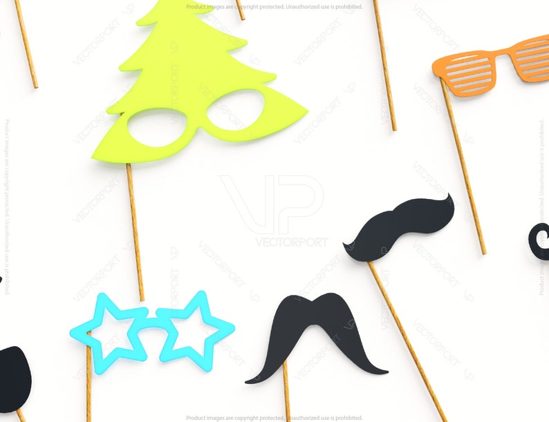 2021 New Year's Photo Booth Props Kit Funny Party Bamboo Sticks Glitter ...