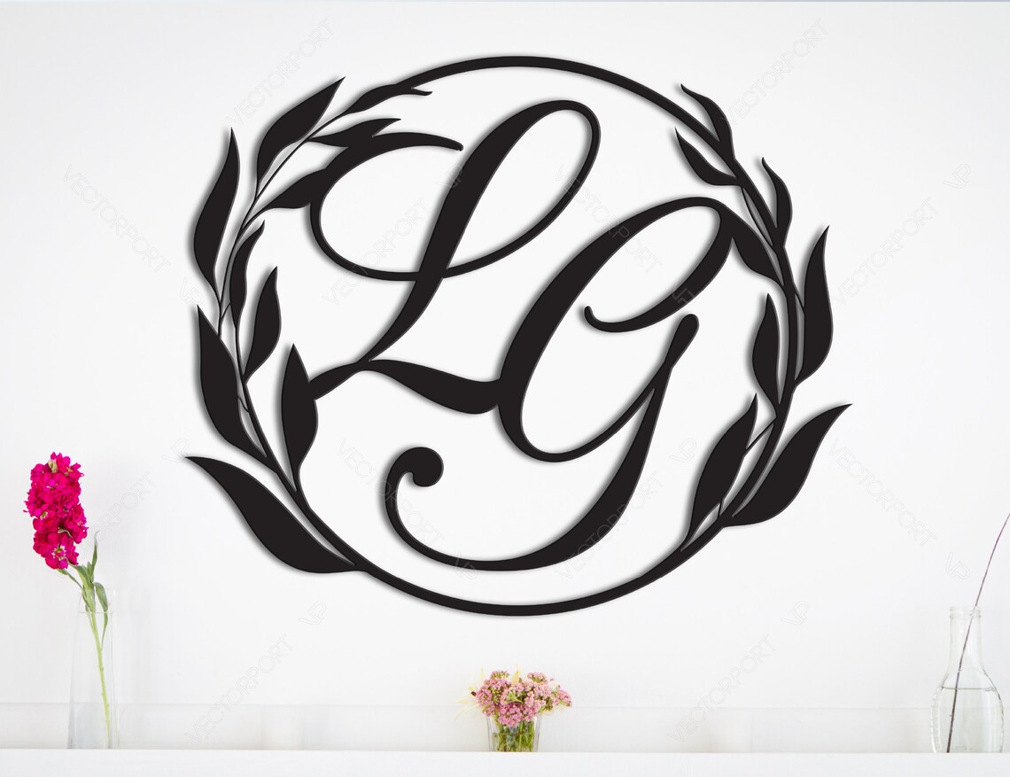 All Two Letter Combination Monogram Alphabet Letters SVG | Etsy