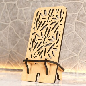 Laser Cut Wooden Mobile Phone Stand Cell Phone Holder Digital Download ...