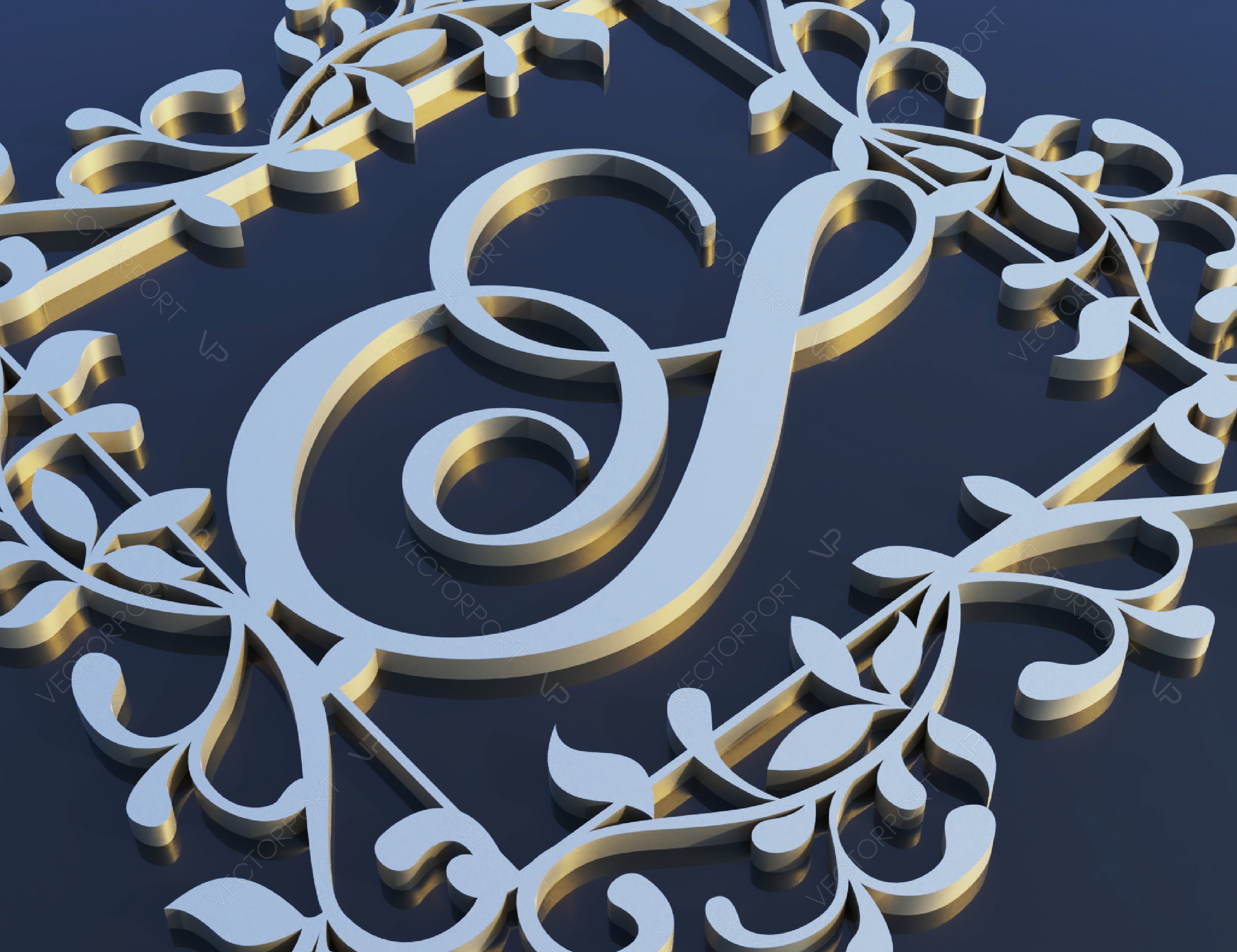 Split Regal Monogram Alphabet Letters Laser Cut Files Digital - Etsy