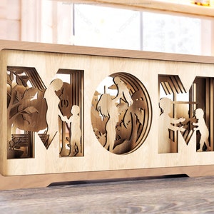 Mom and Son Multilayer Standing Shape Happy Mother’s Day Gift for Mom ...