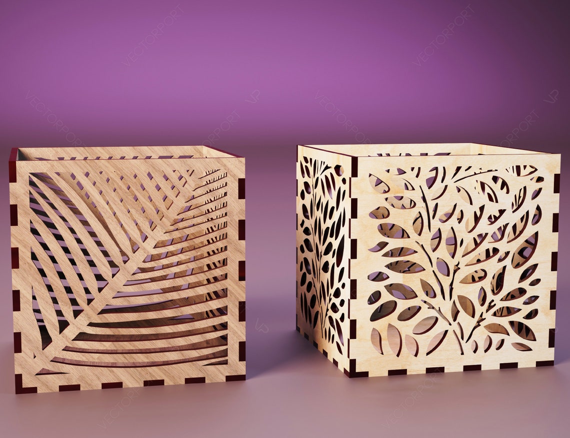 Decorative Laser Cutting Wooden Box Geometric Ornamental Gift - Etsy