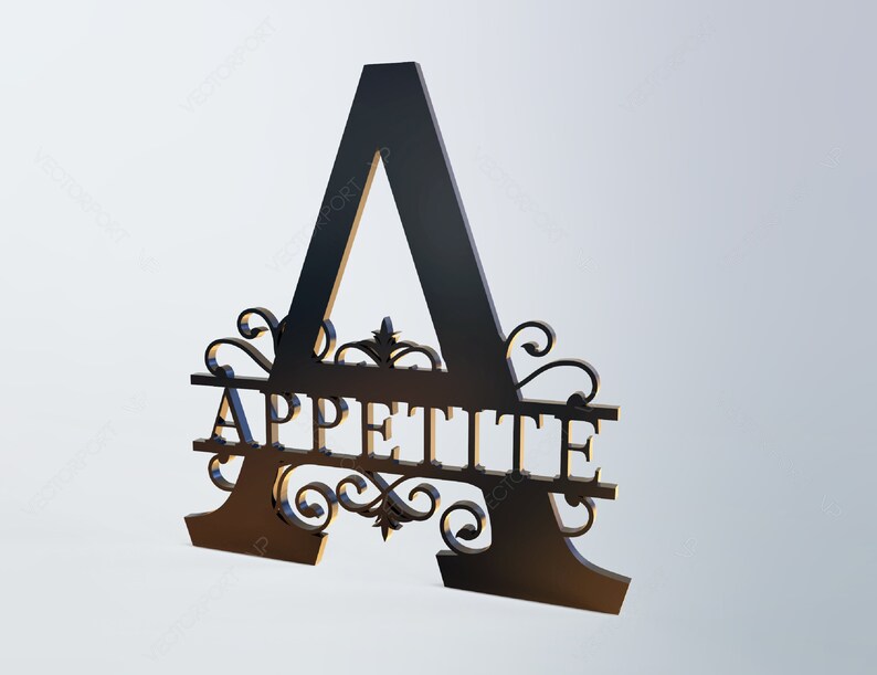 Split Regal Monogram Alphabet Letters Laser Cut Files SVG - Etsy