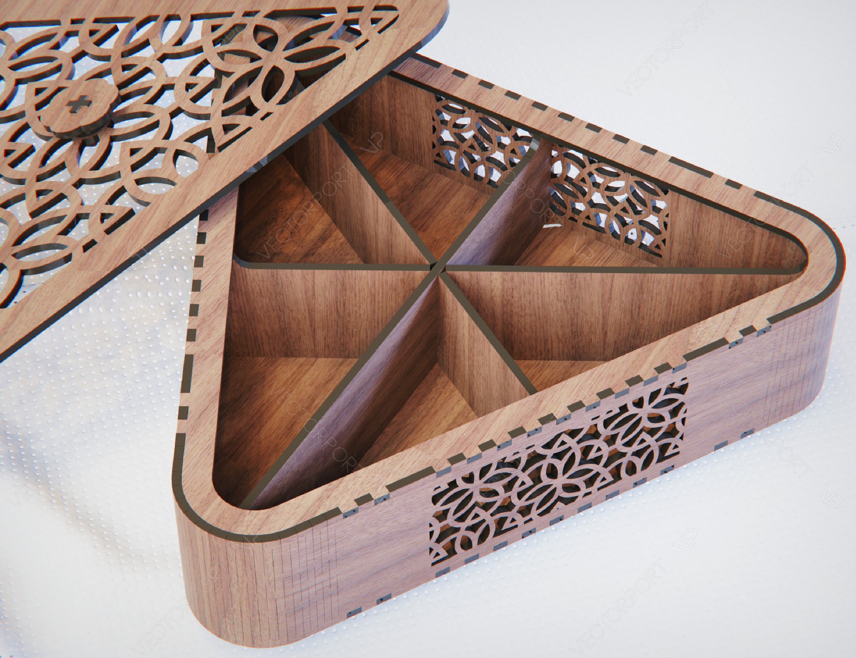 Lasercut File Triangle Wooden Gift Box Serving Wedding Candy - Etsy UK