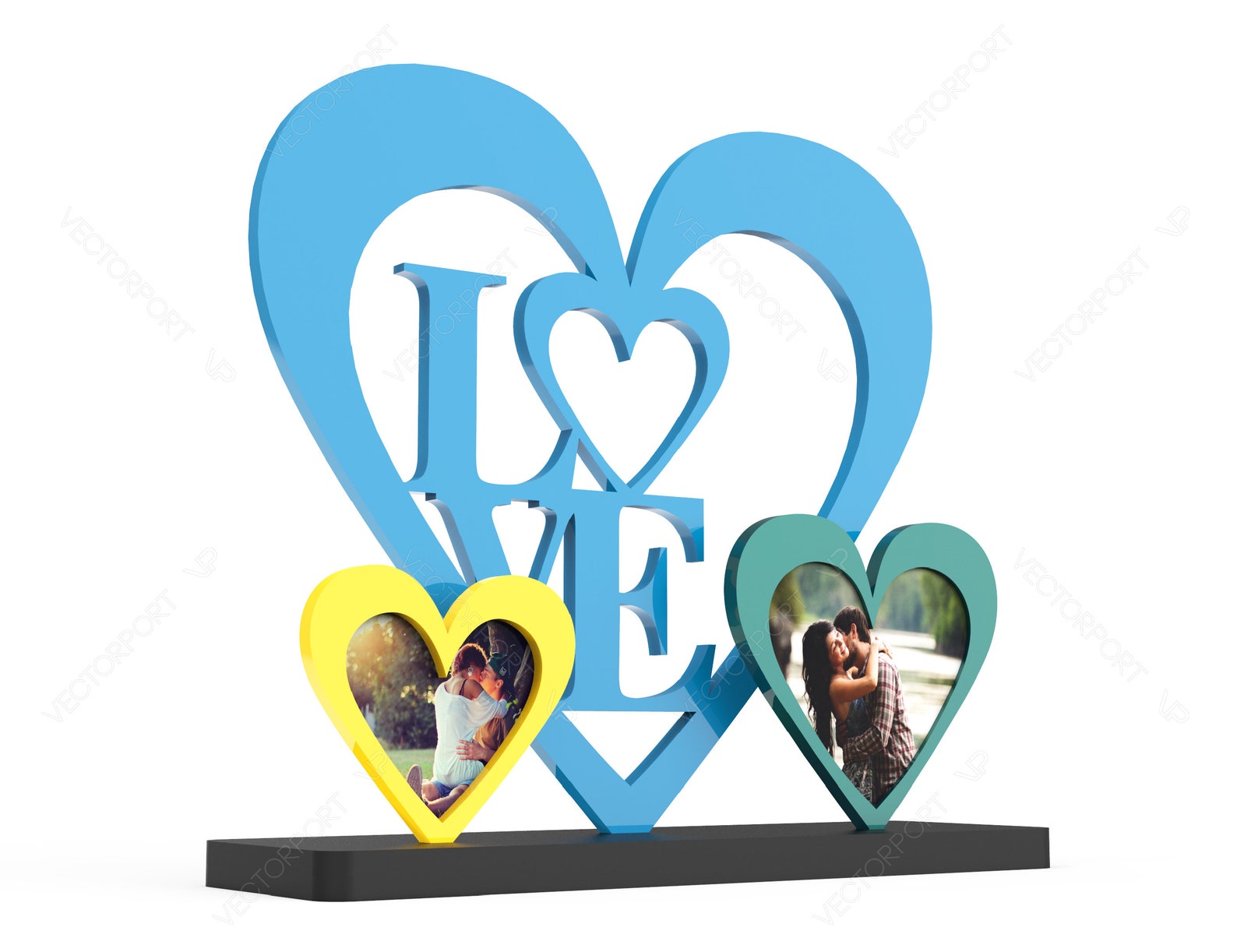 Heart Love Photo Frame Standing Décor for Home Diy SVG DXF | Etsy