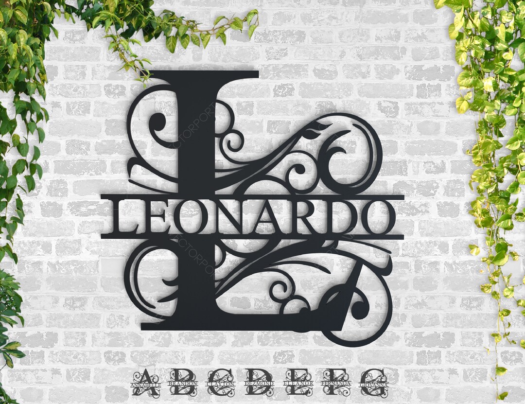 Split Regal Monogram Alphabet Letters Laser Cut Files Digital - Etsy