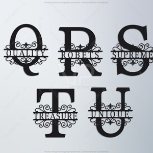 Split Regal Monogram Alphabet Letters Laser Cut Files Digital Download ...