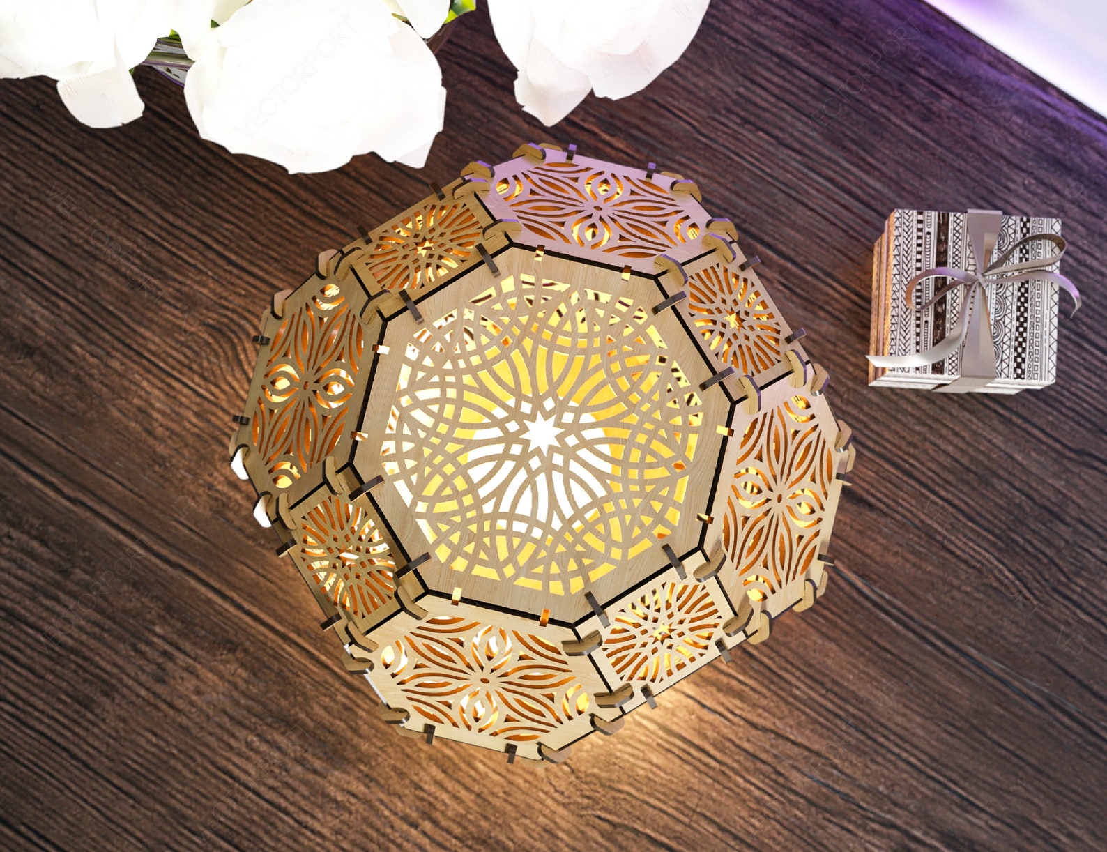 Hexahedron Sphere Tea Light Lamp Candle Holder Plywood Table - Etsy