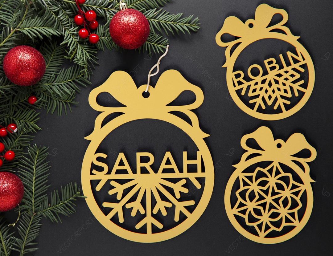 Personalized Name Christmas Ornaments Custom Baubles Set Tree - Etsy